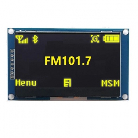 ماژول نمایشگر OLED تک رنگ زرد "2.42 اینچ 7 پین با رابط SPI - عصر الکترونیک