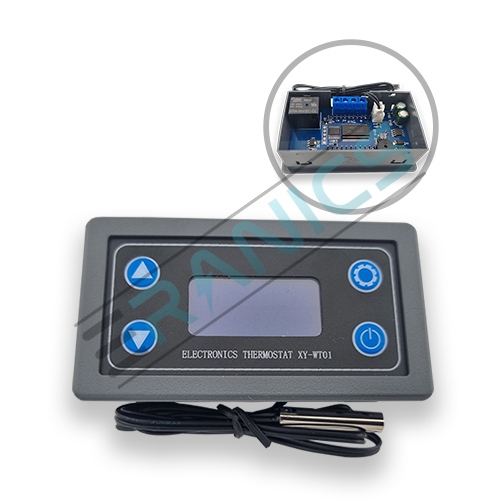 ماژول کنترل دما XY-WT01 با برد آبی رنگ و رله اصلی - عصر الکترونیک